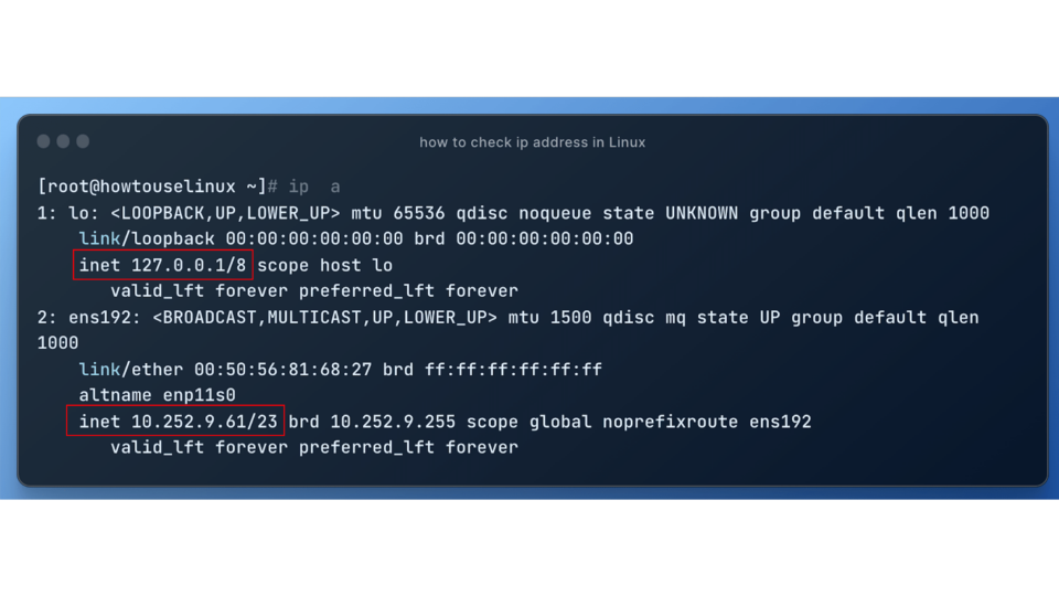 3 Ways to Find Your IP Address in Linux - howtouselinux