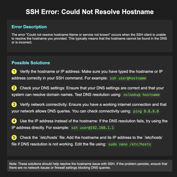 5 Ways To Fix Ssh Could Not Resolve Hostname Name Or Service Not Known Howtouselinux