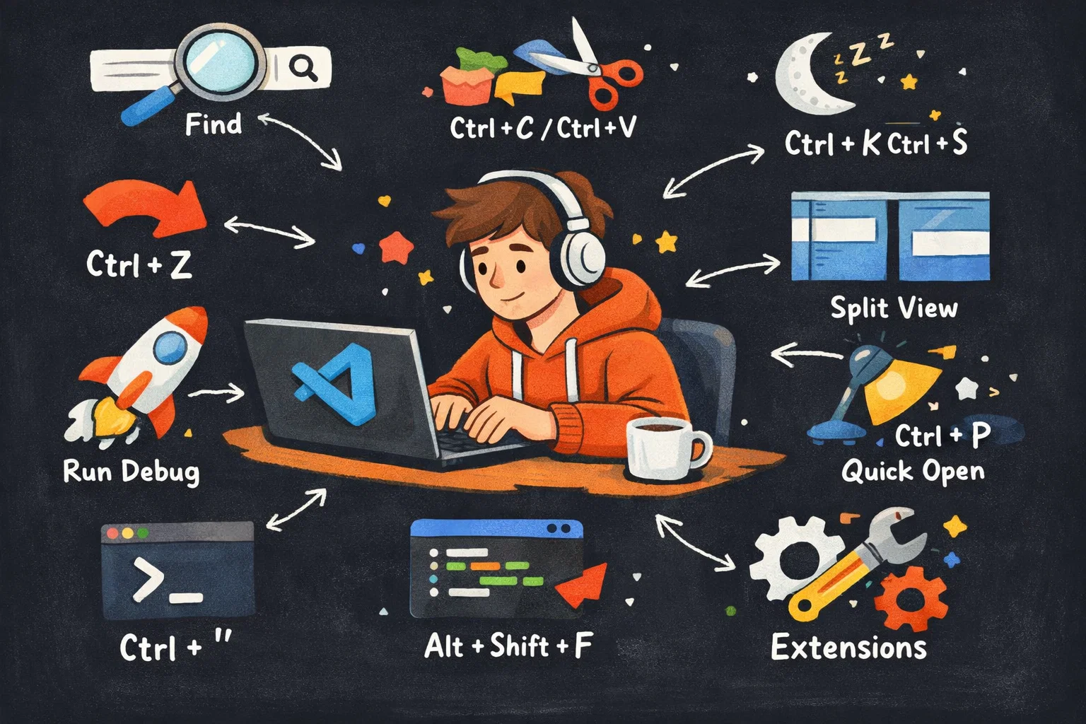 Complete Visual Studio Code (VS Code) Keyboard Shortcuts Guide - howtouselinux